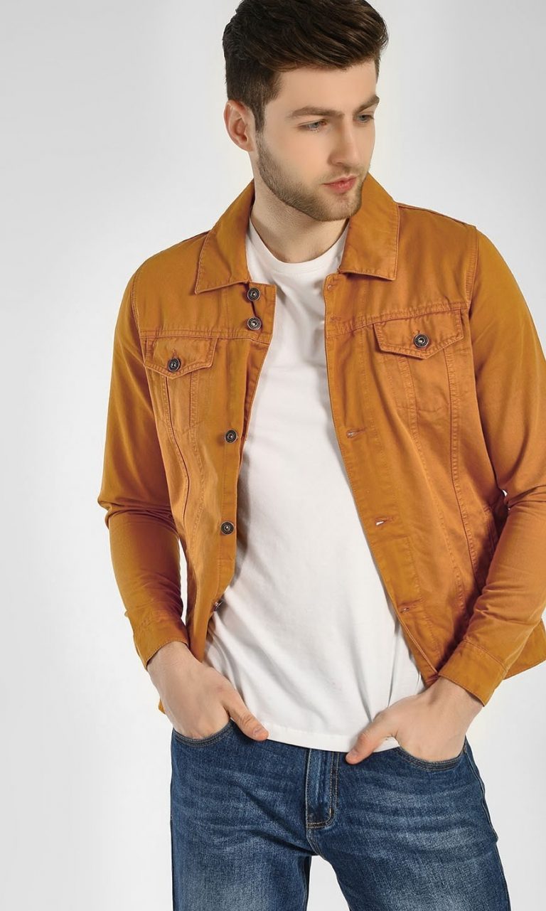 Brown Denim Jacket - Jackets