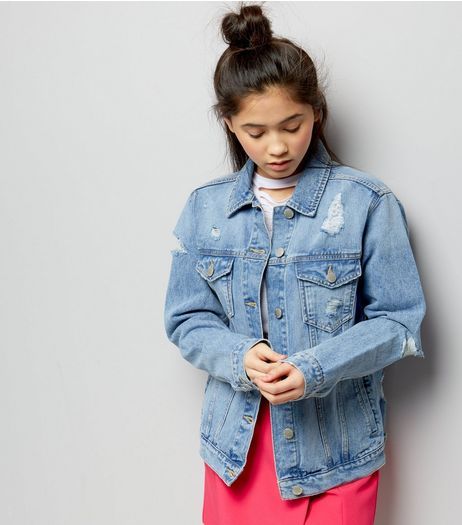 Ripped Denim Jacket - Jackets