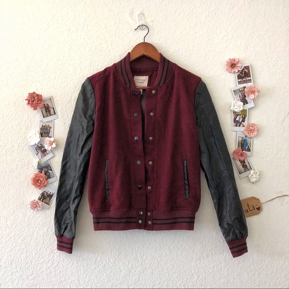 Maroon Varsity Jacket - Jackets