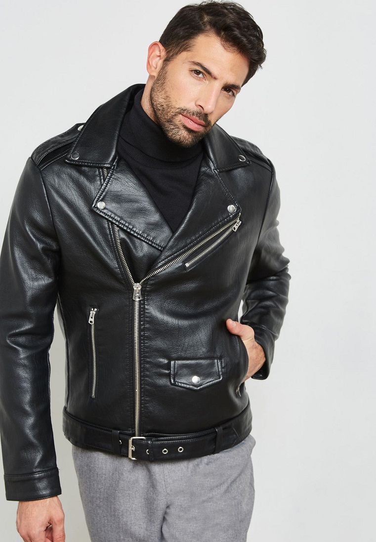 Oversized Biker Jacket - Jackets