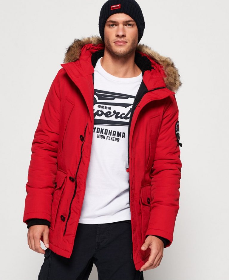 Red Parka Jacket - Jackets