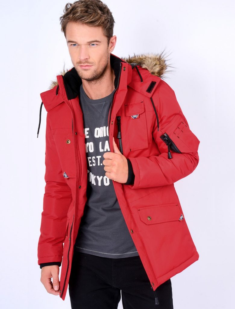 Red Parka Jacket - Jackets