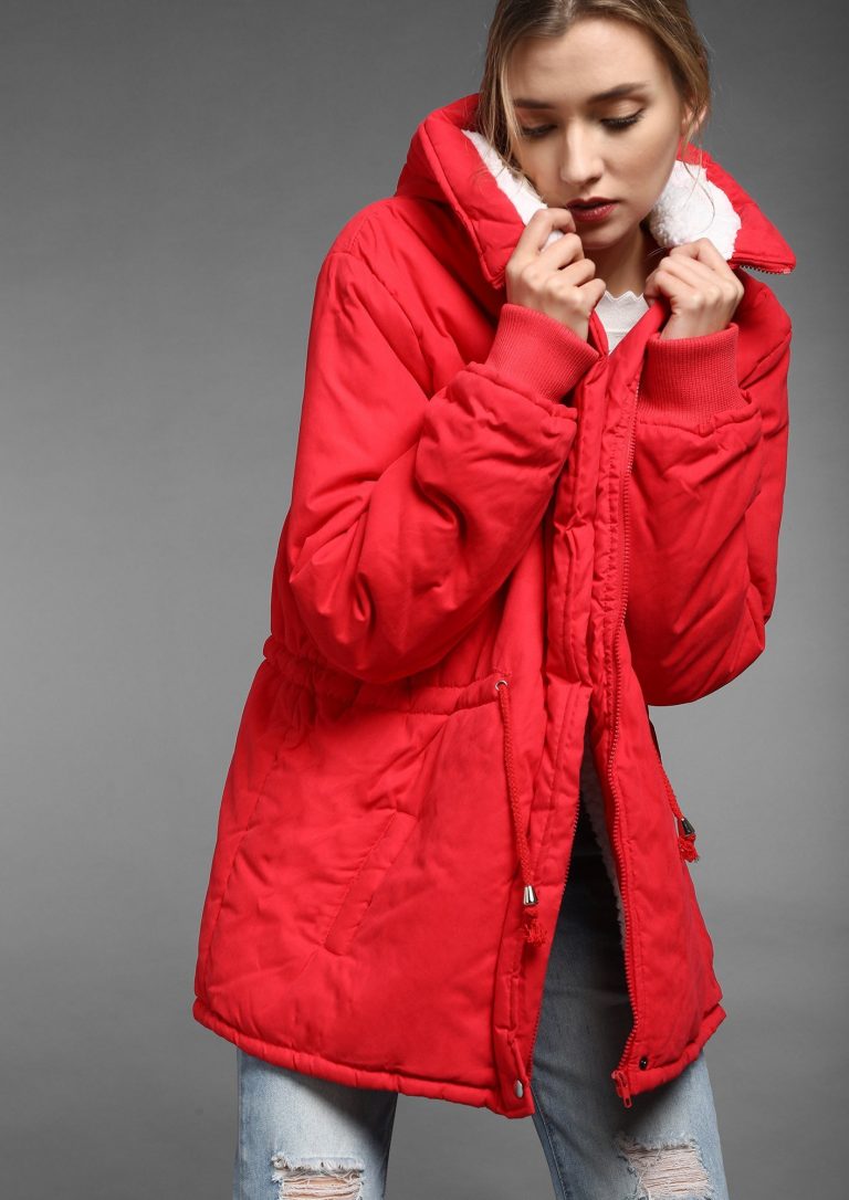 Red Parka Jacket - Jackets