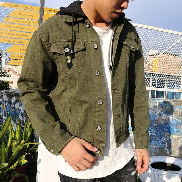 Green Jean Jacket - Jackets