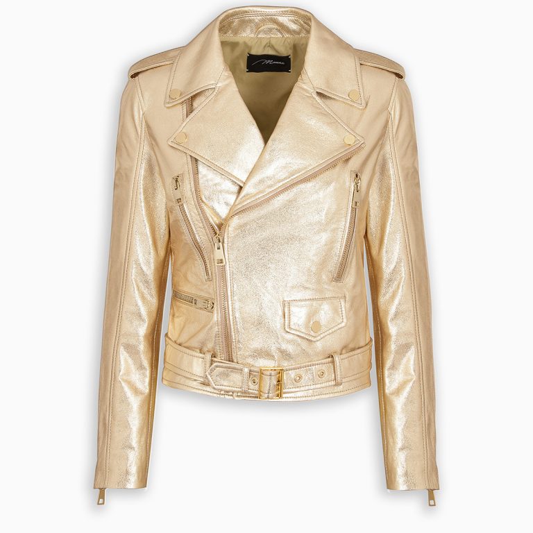 Gold Leather Jacket - Jackets